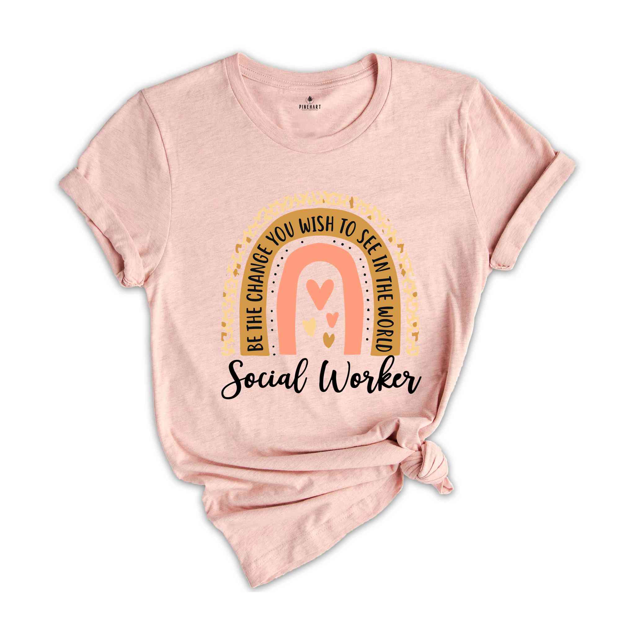 Boho Rainbow Social Worker Shirt, Cute Graphic Shirts, Gift Therapy ...