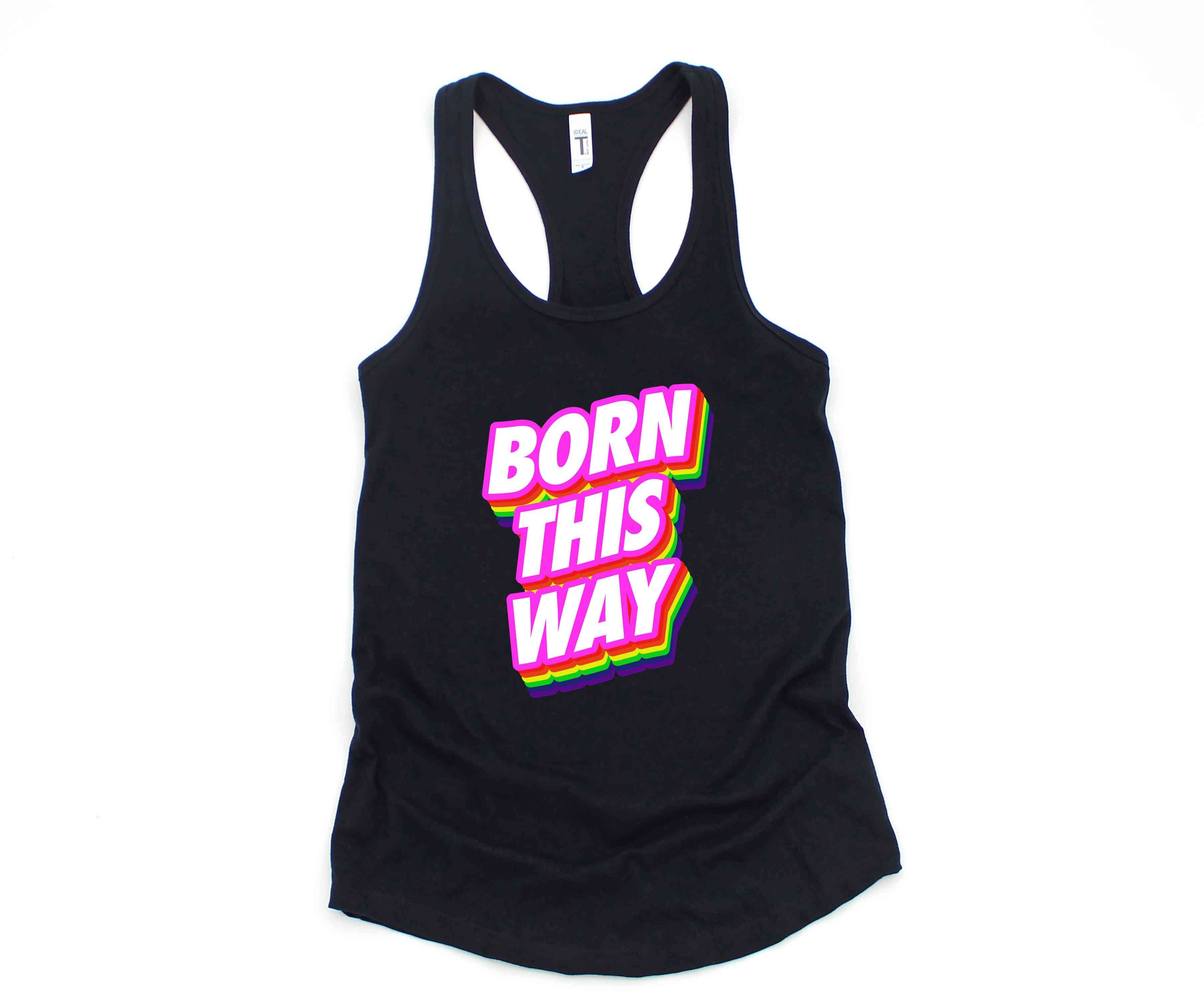 Born This Way LGBT Tank Top, Pride Month Tank Top, Rainbow Pride Tank ...