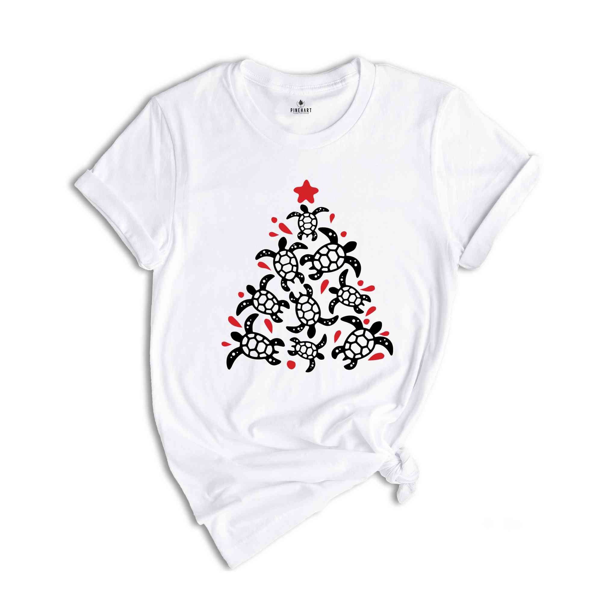 Christmas Tree Turtle Shirt, Turtle Lover Shirt, Animal Lover Gift ...