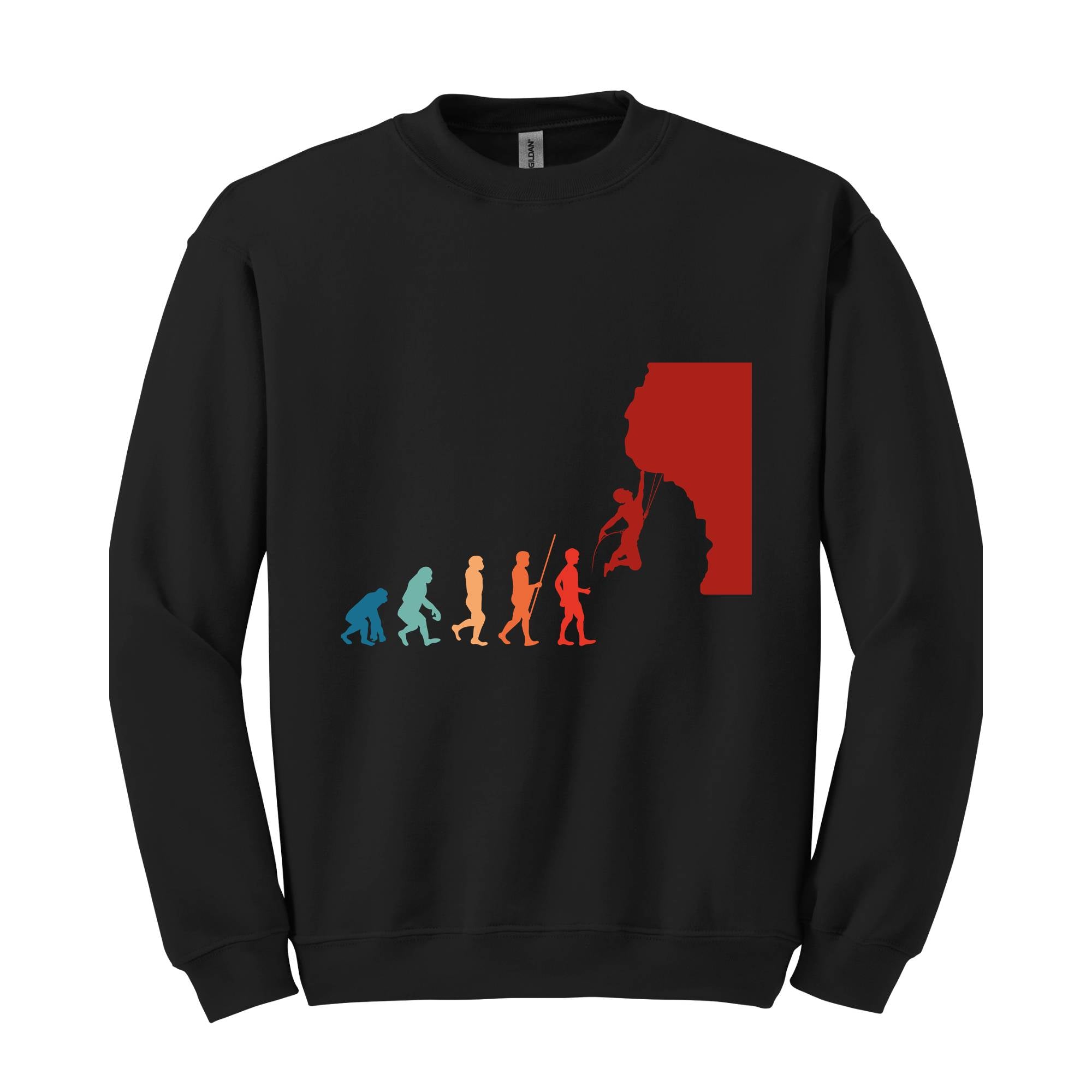 Climbing Evolution Sweatshirt, Gift for Rock Climbers Hoodie, Boulder ...