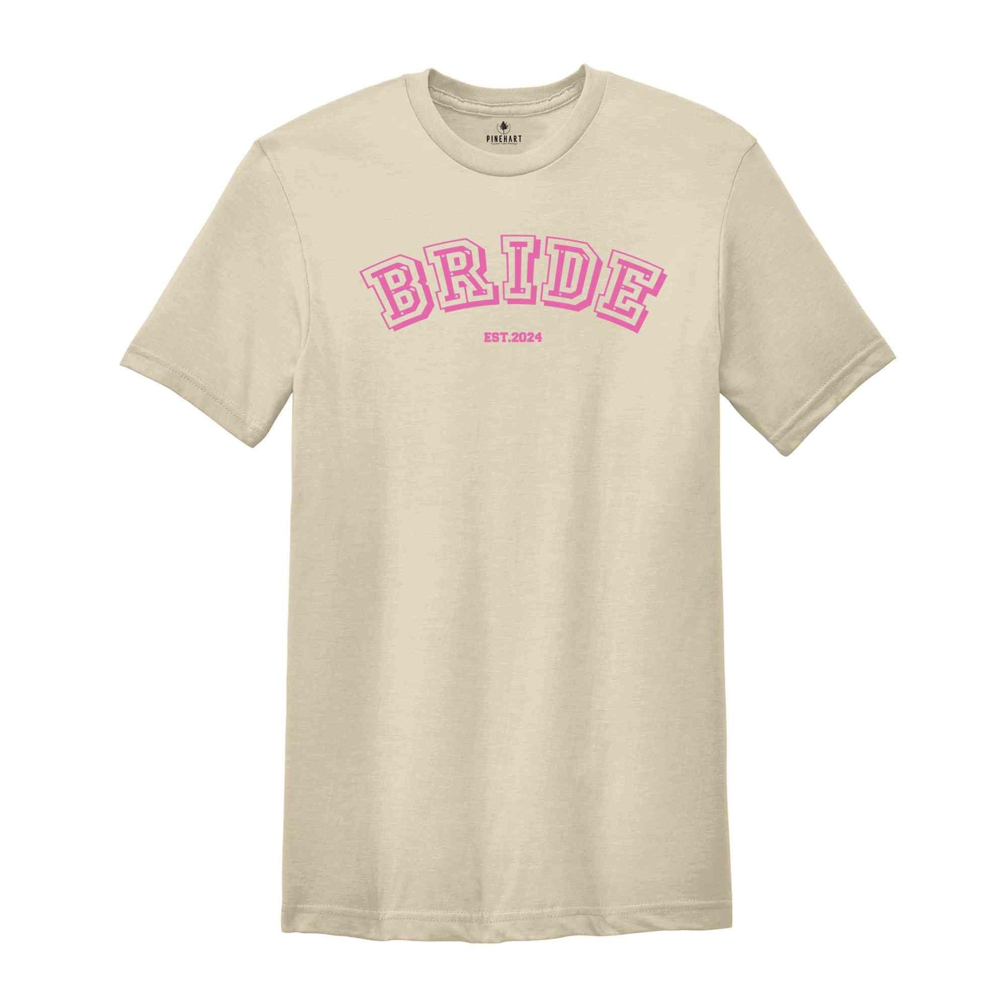 Custom Retro Bride Shirt, Bride Bridesmaids Shirt, Custom Retro Bridal ...