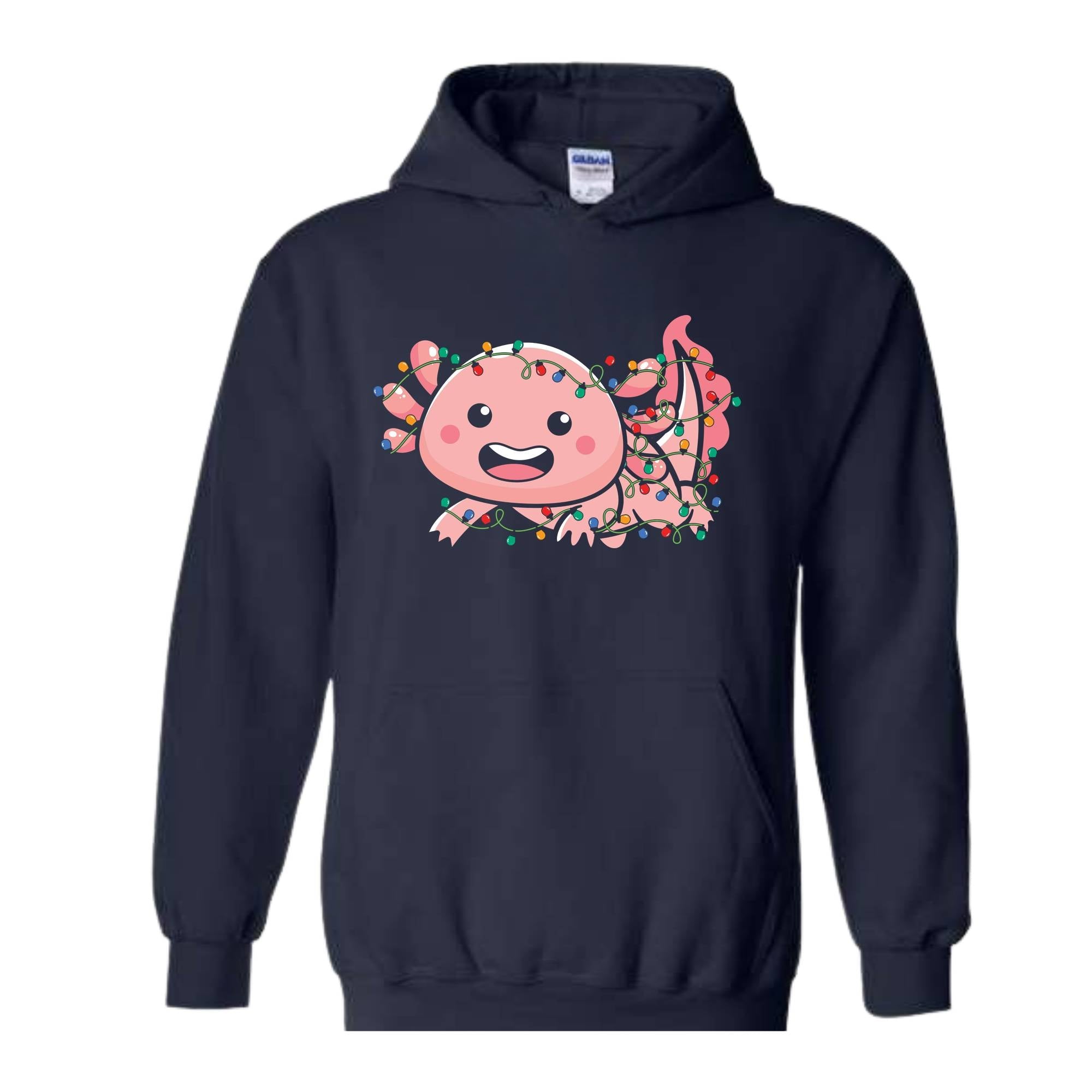 Cute Axolotl Christmas Lights Sweatshirt, Axolotl Lover Sweater, Santa ...