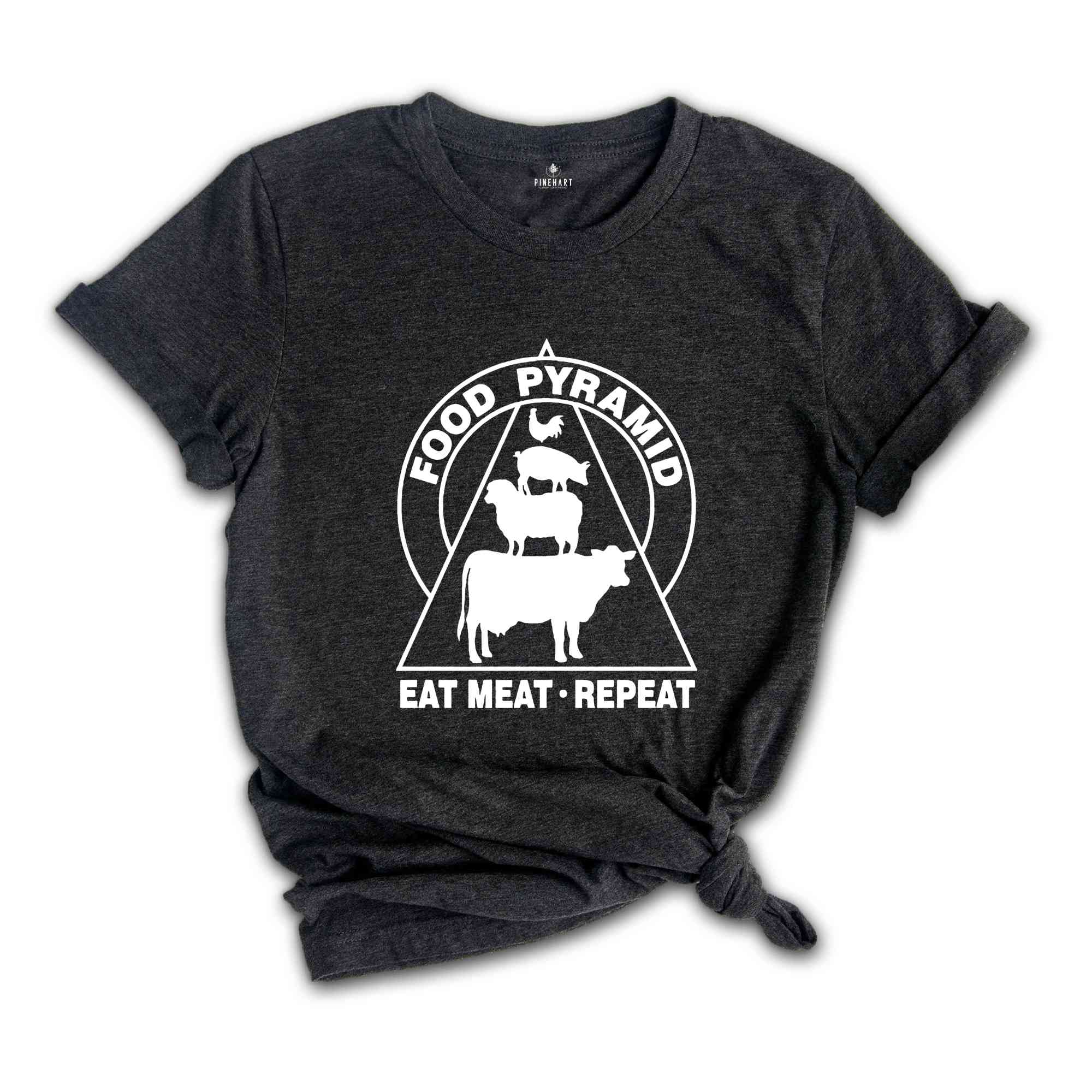Eat Meat Repeat tshirt, Carnivore Pyramid Shirt, Meat Lovers Shirt ...