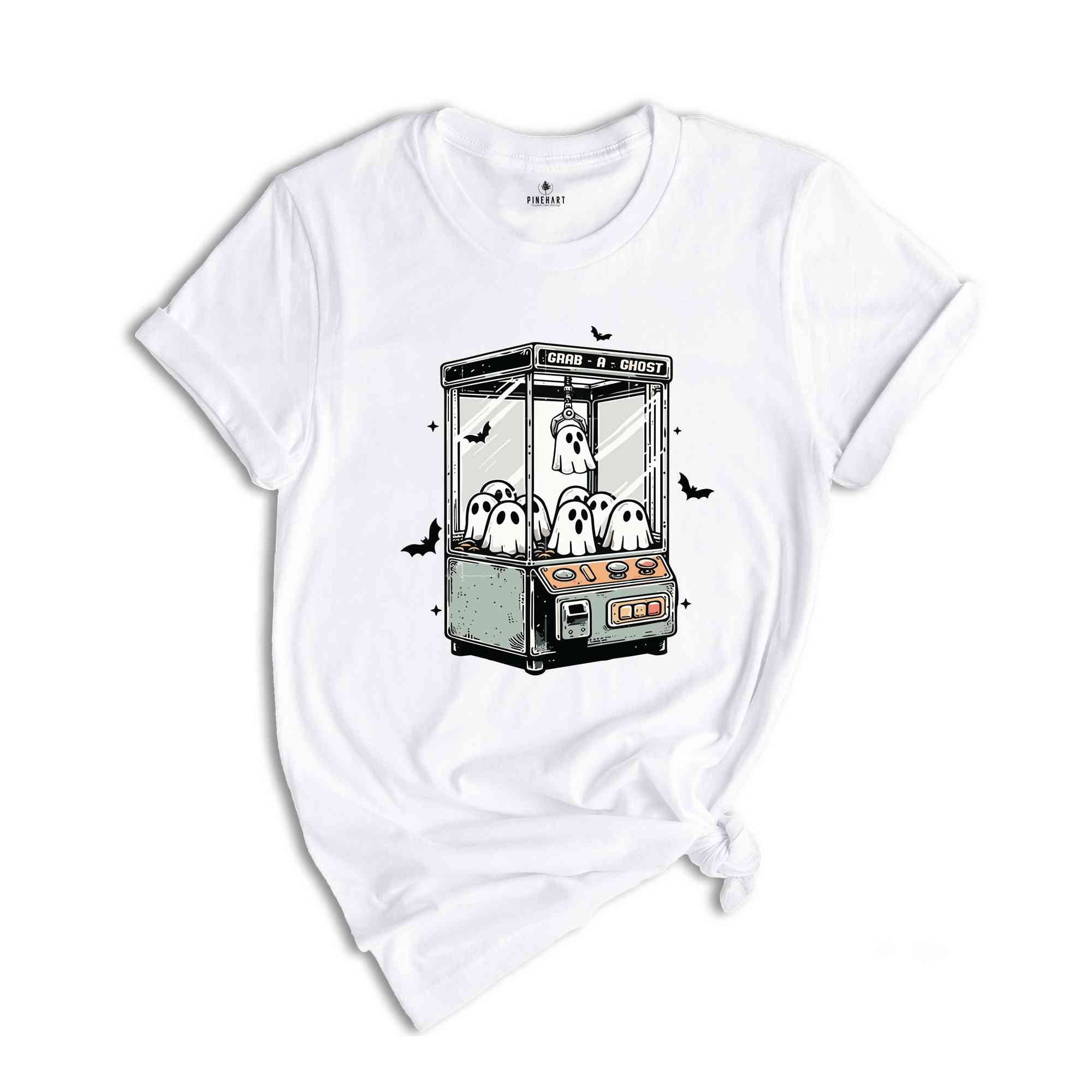 Grab-A-Ghost Claw Machine Shirt, Vintage Halloween Arcade Shirt, Cute ...