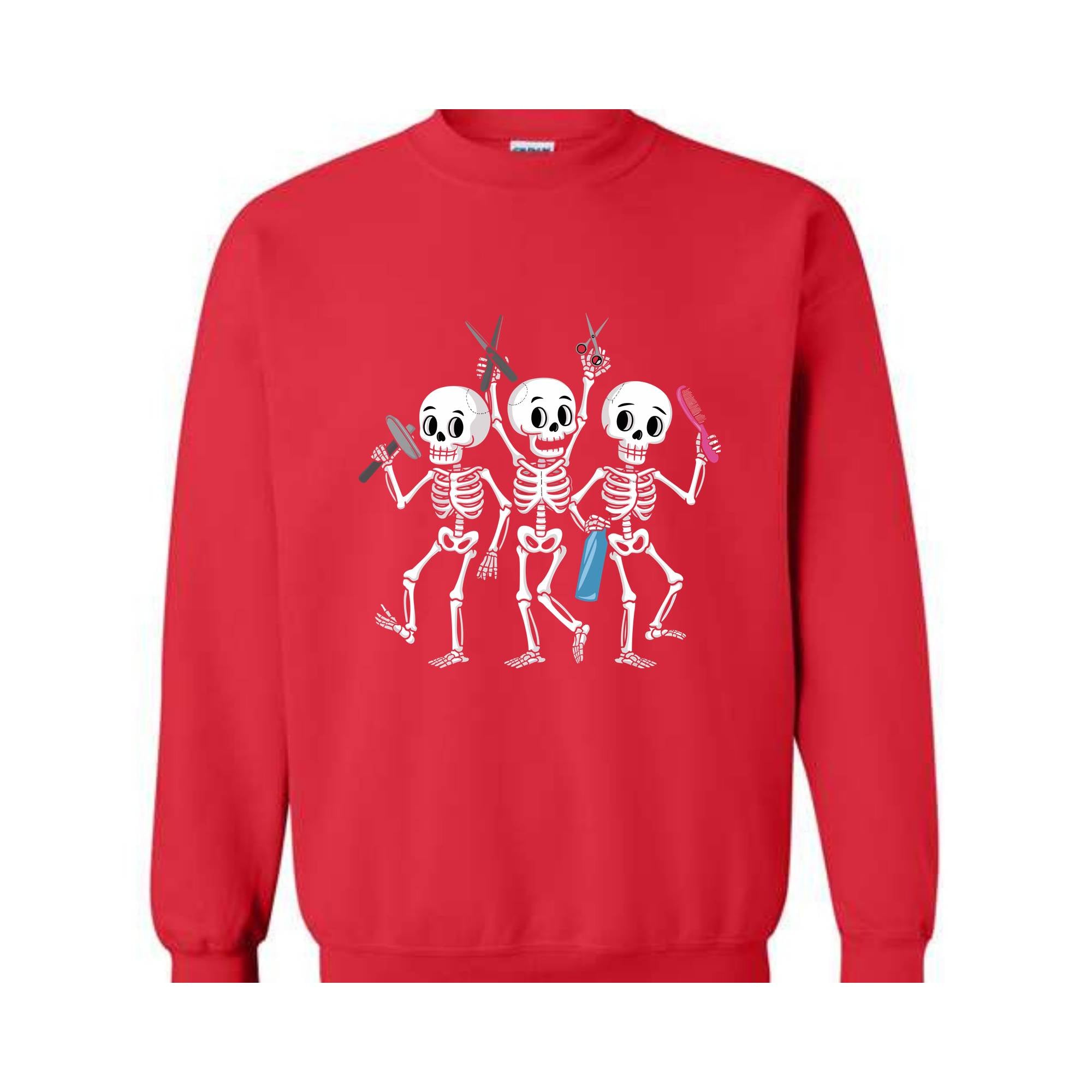 Hairstylist Skeleton Sweatshirt, Spooky Hair Salon , Cosmetology School ...