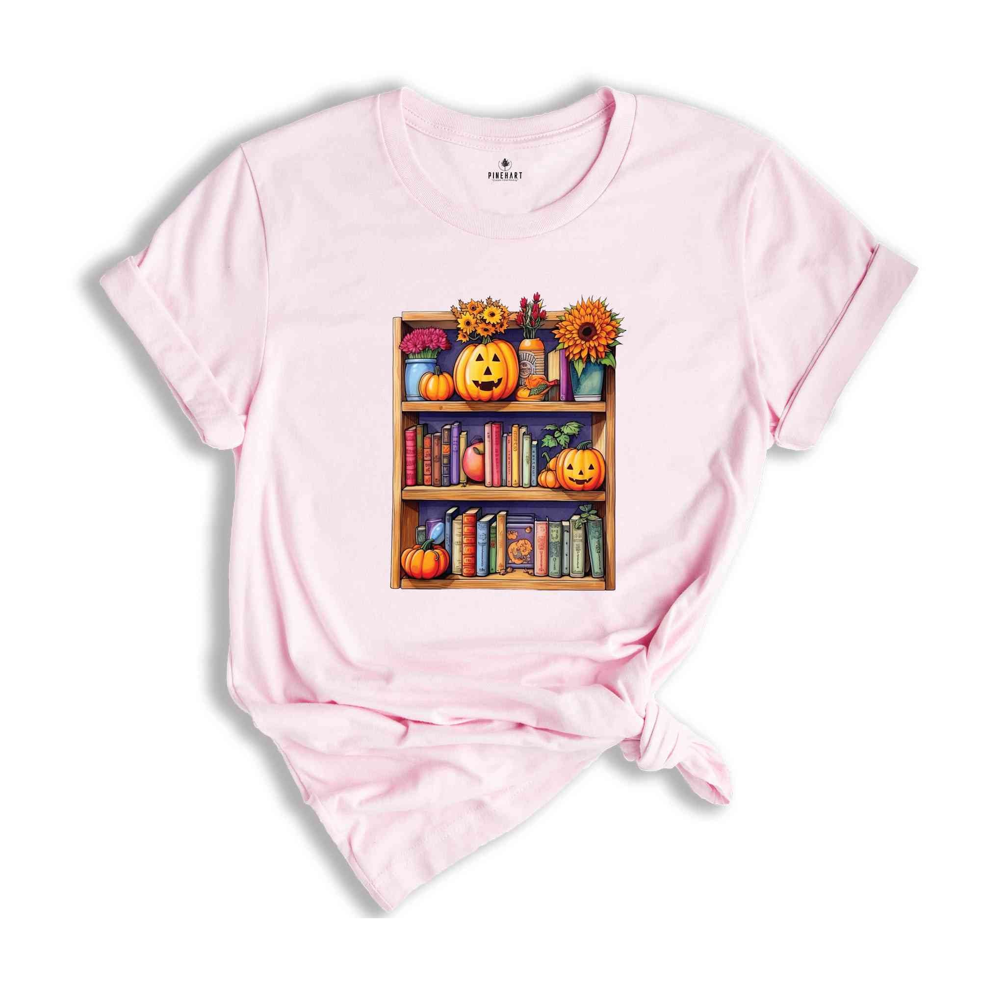 Halloween Library Shirt, Halloween Bookish Shirt, Halloween Bookshelf ...