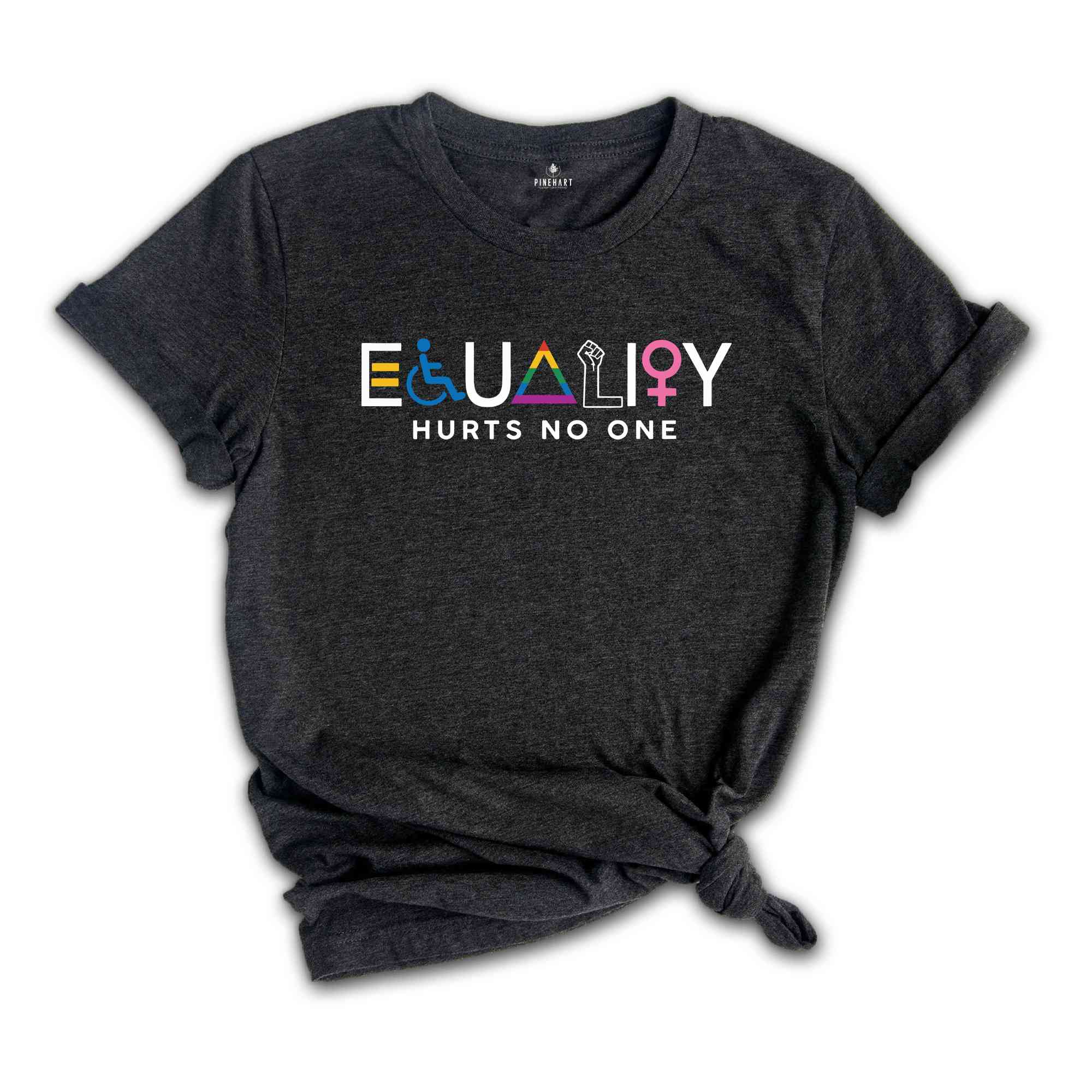 LGBT Equality Hurts No One T-shirt, Black Lives Matter Gift, Equal ...