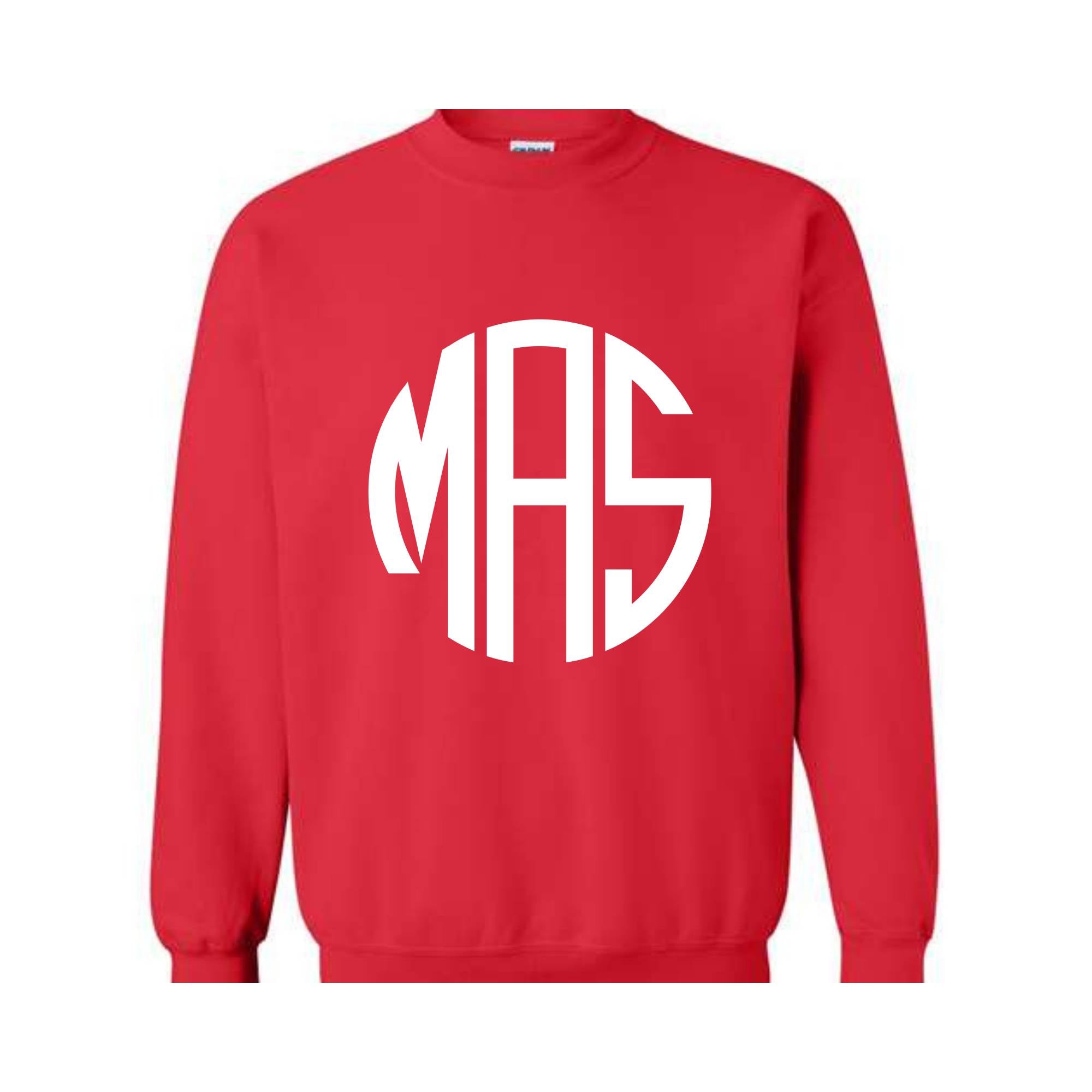 Monogram Sweatshirt, Monogram Hoodie, Custom Initials Sweatshirt ...