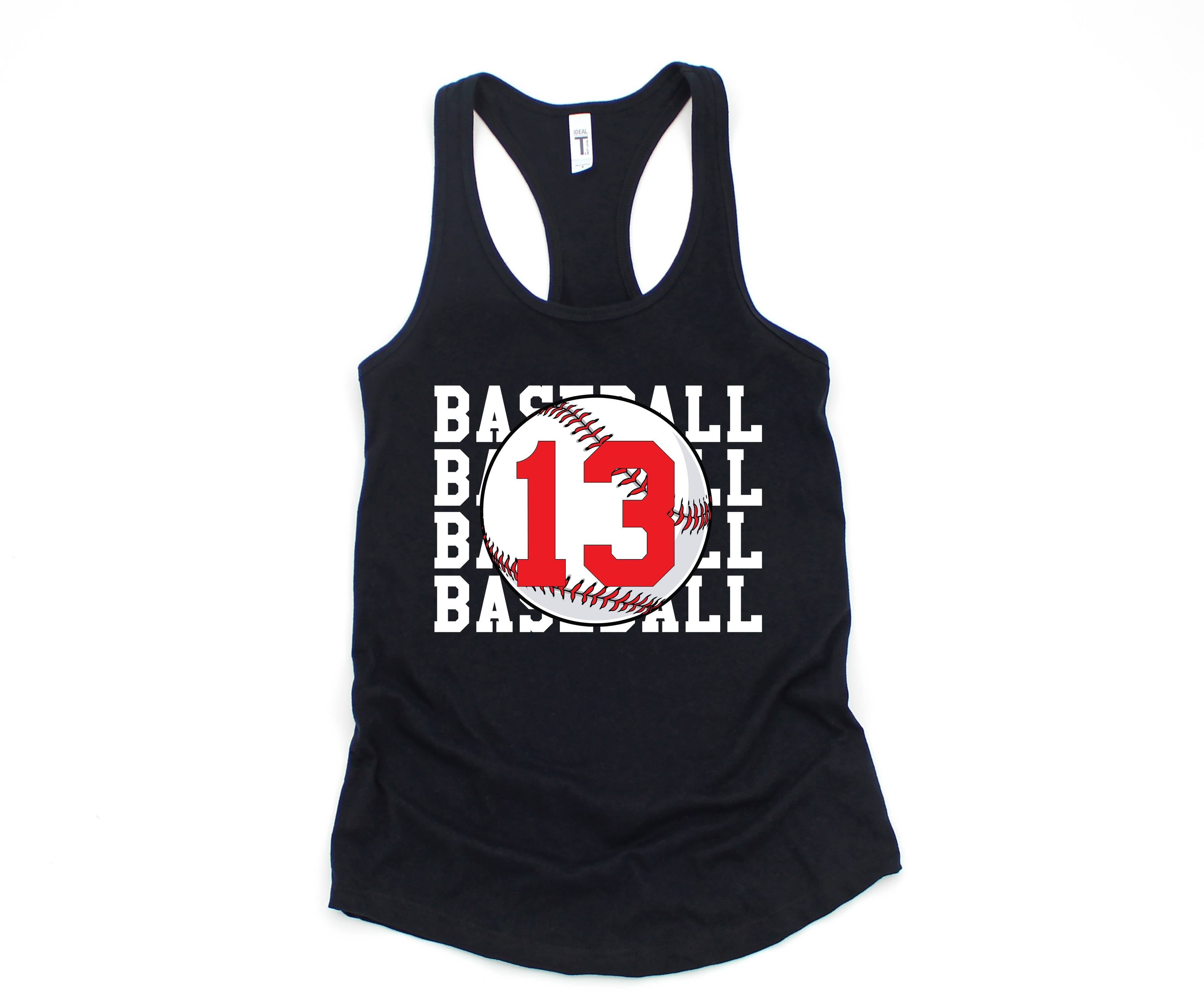 Personalized Baseball Tank, Baseball Racerback Tank Top, Custom ...
