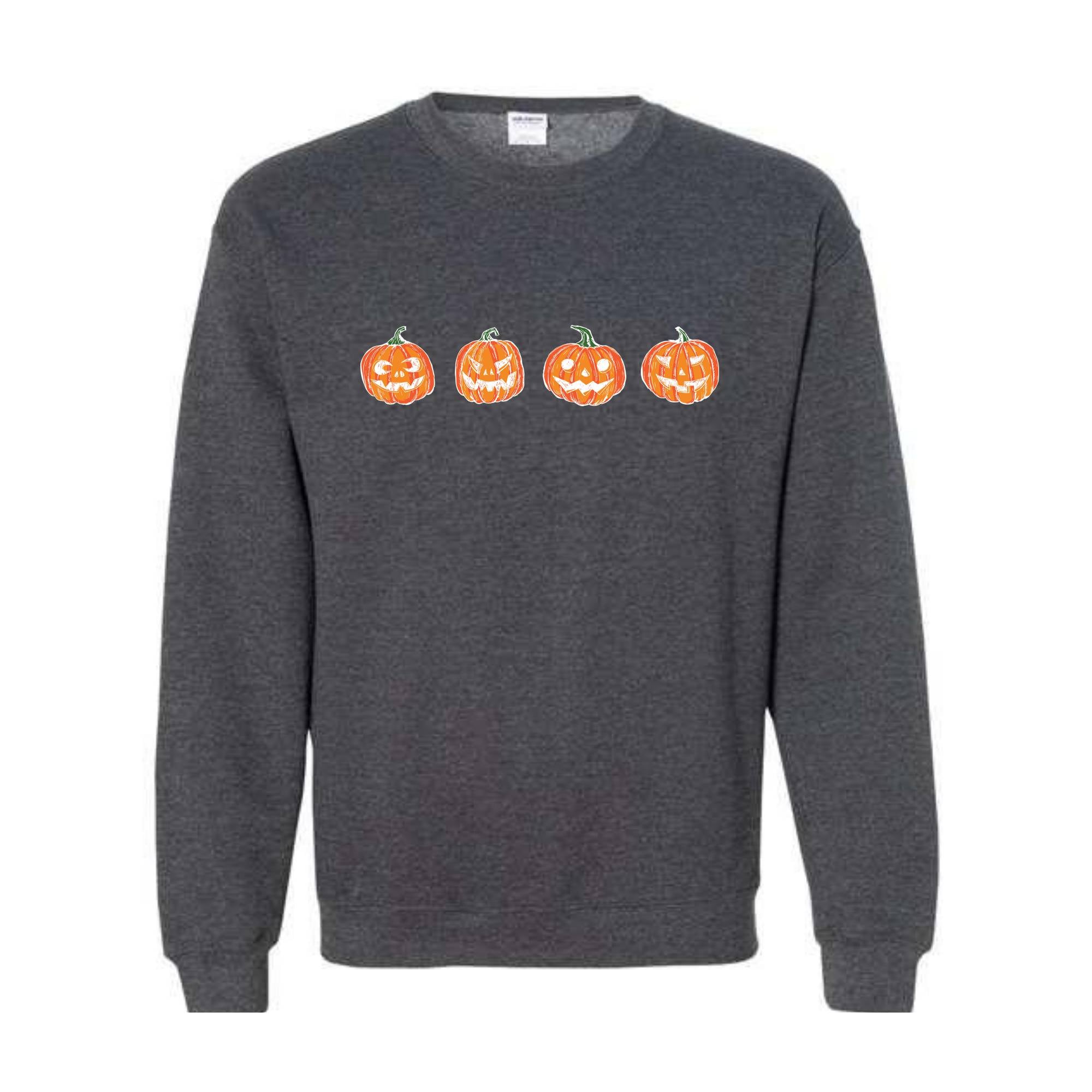 Pumpkin Faces Sweatshirt, Pumpkin Sweater, Pumpkin Lovers Sweatshirt ...