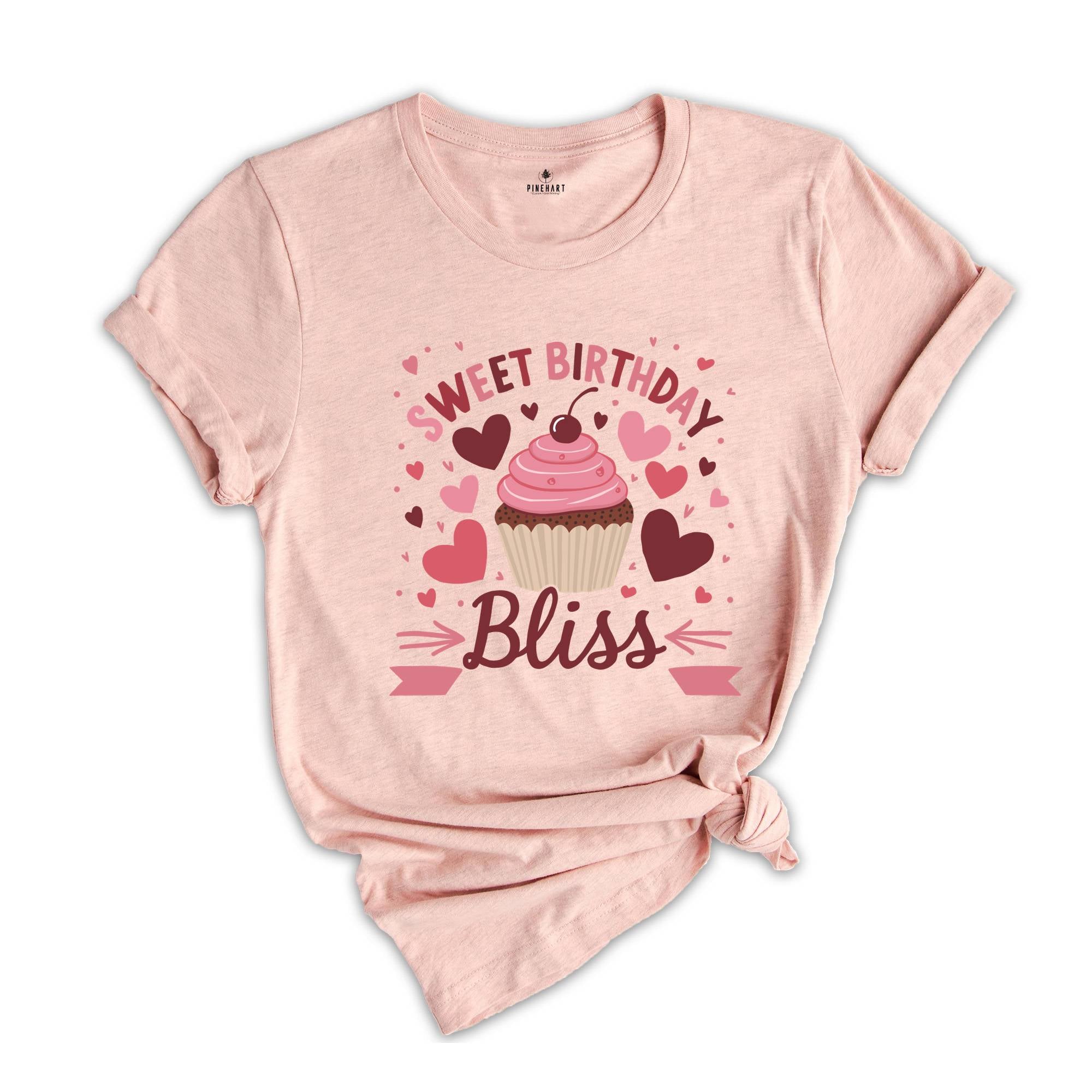 Sweet Birthday Cupcake Graphic Tee, Cute Dessert Lover Birthday T-Shirt ...