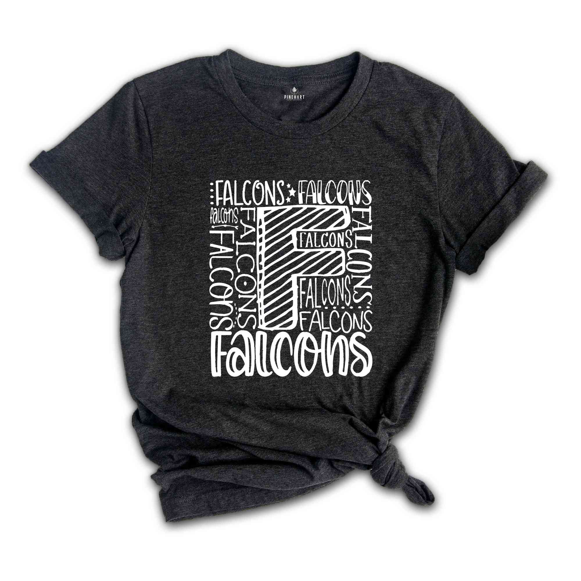 Team Mascot T-Shirt, Falcons Team Shirt, Falcons Team Spirit Tee ...