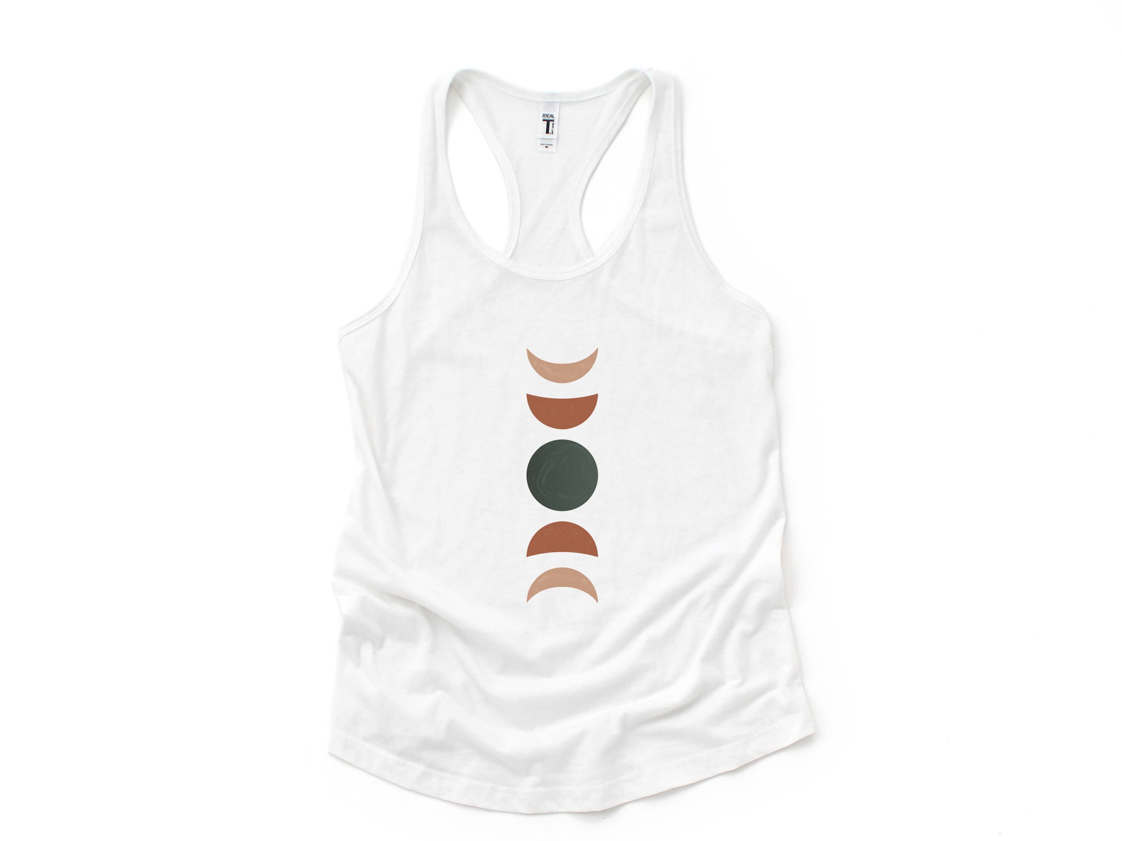 Terracotta Moon Phase Tank Top, Moon Phases Tank Top, Clay Moon Phase ...