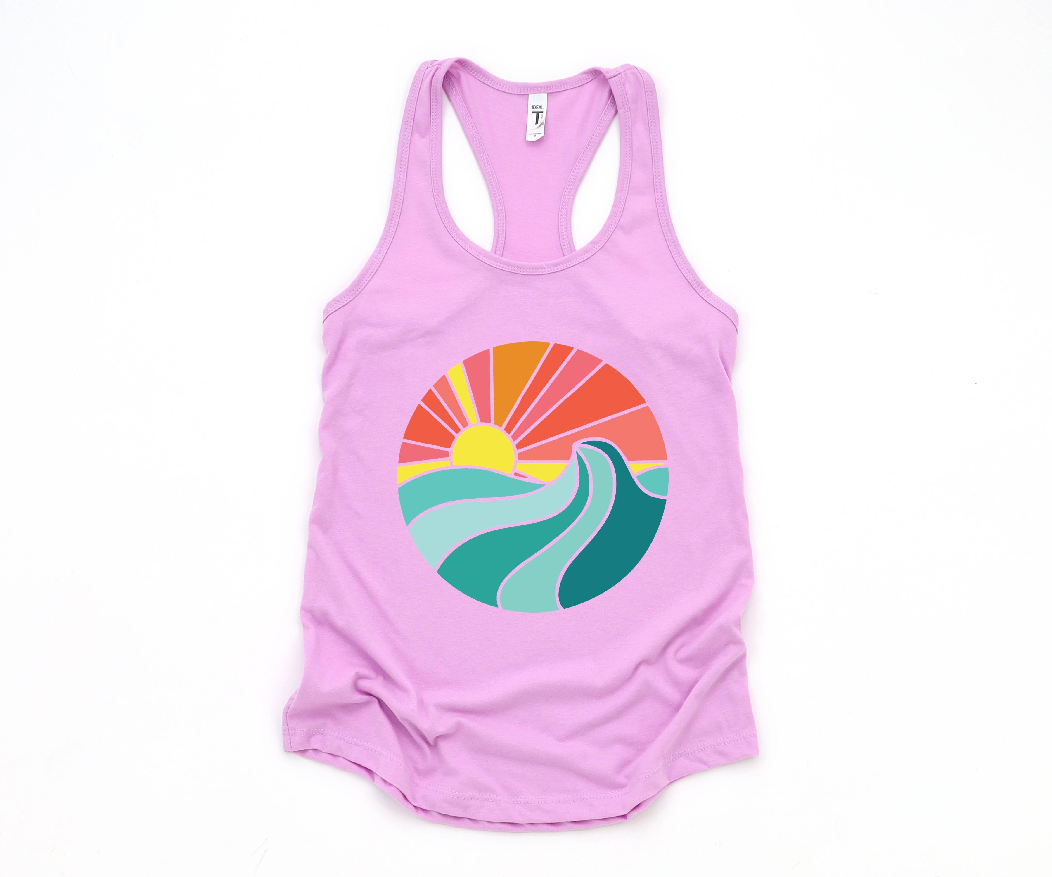Waves Sunset Tank Top, Waves Tank Top, Sunset Tank Top, Sunrise Tank ...